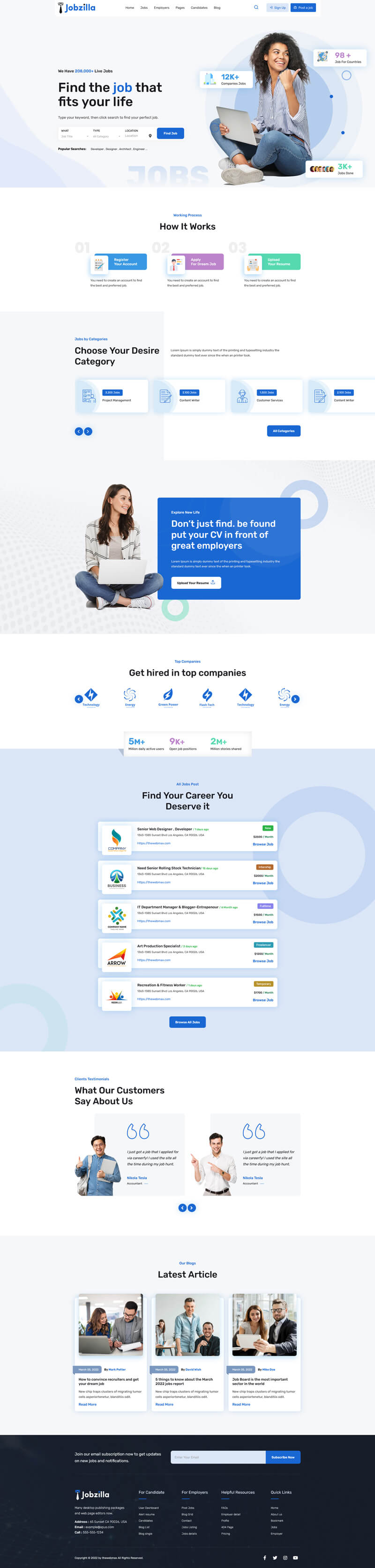 Jobzilla Template React JS