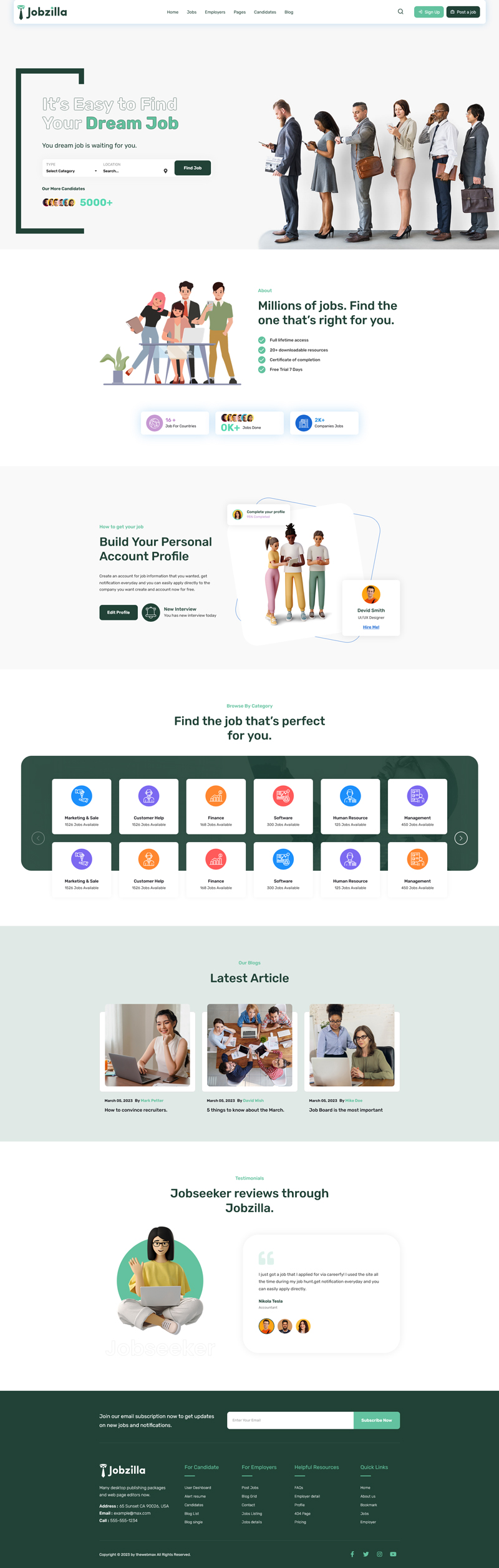 Jobzilla Template React JS