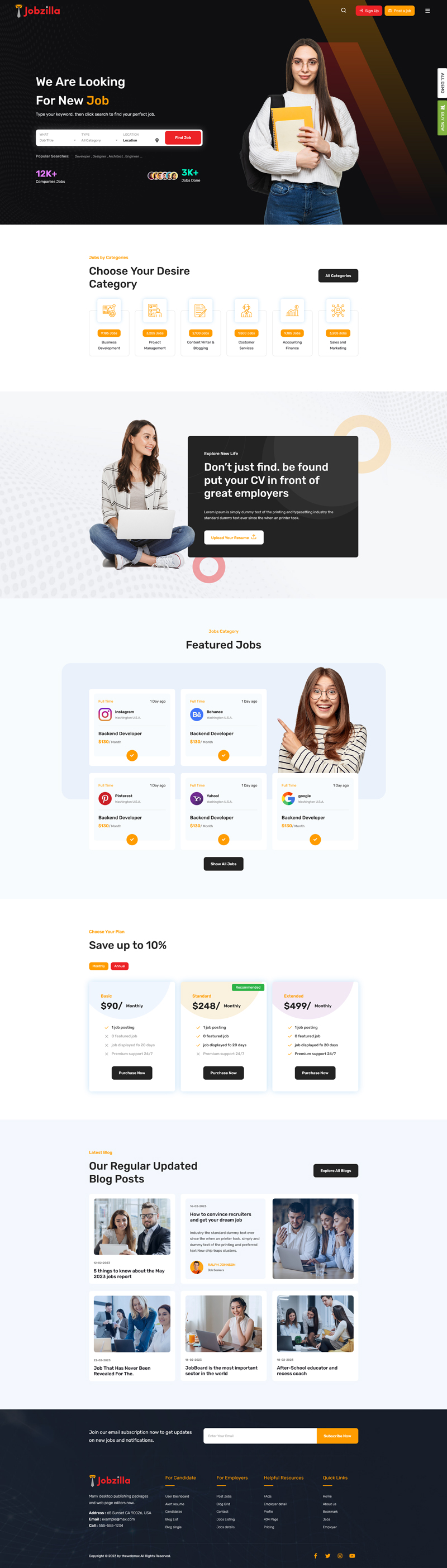 Jobzilla Template React JS