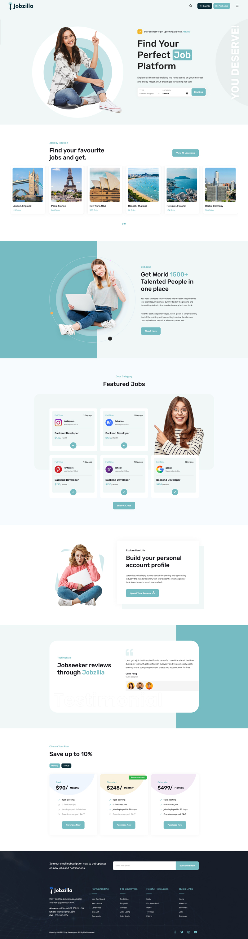 Jobzilla Template React JS