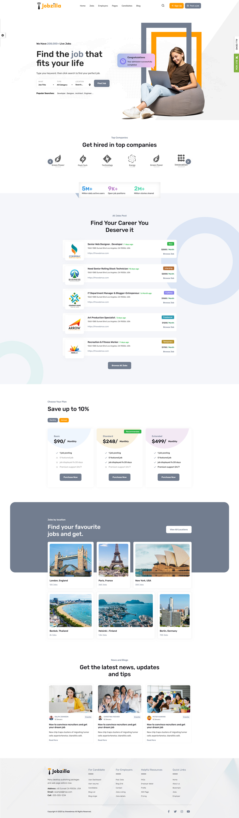 Jobzilla Template React JS