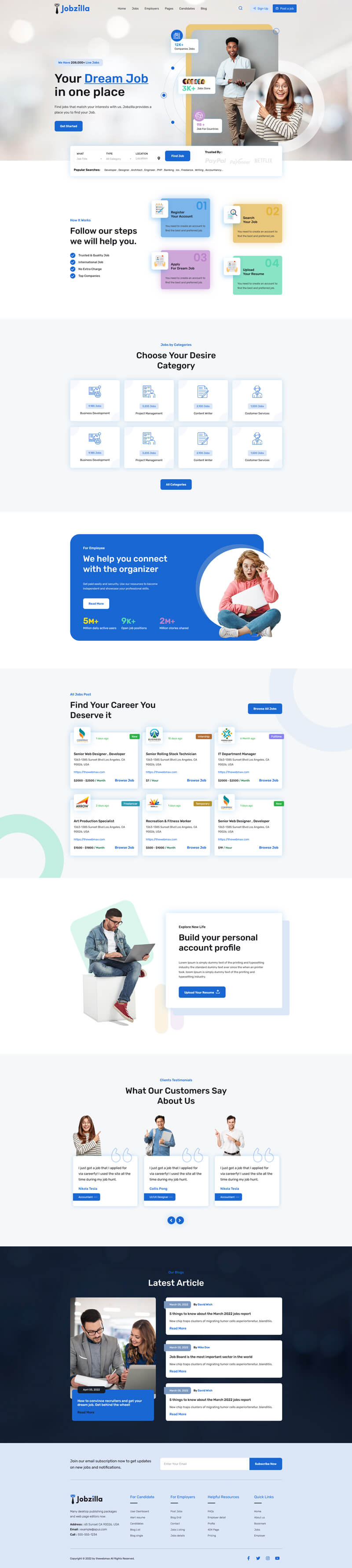 Jobzilla Template React JS