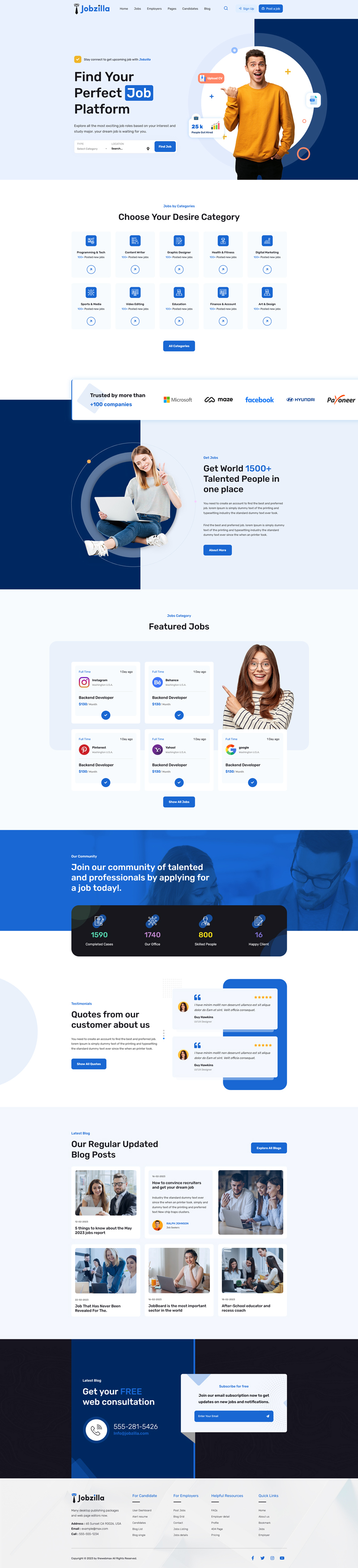 Jobzilla Template React JS