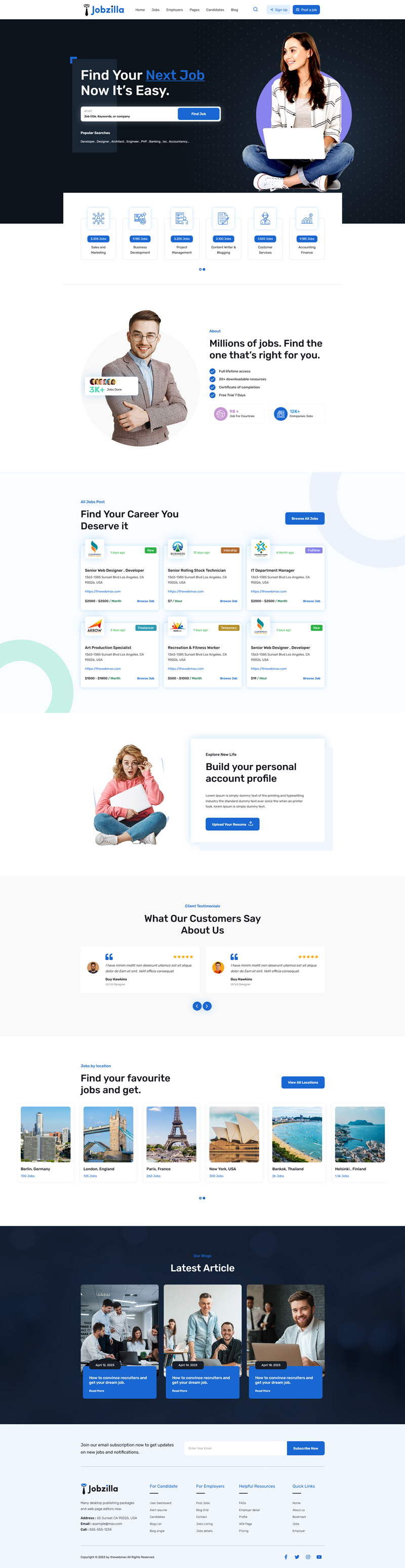 Jobzilla Template React JS